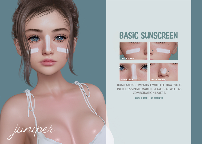 Second Life Marketplace - .:. Juniper .:. Basic Sunscreen